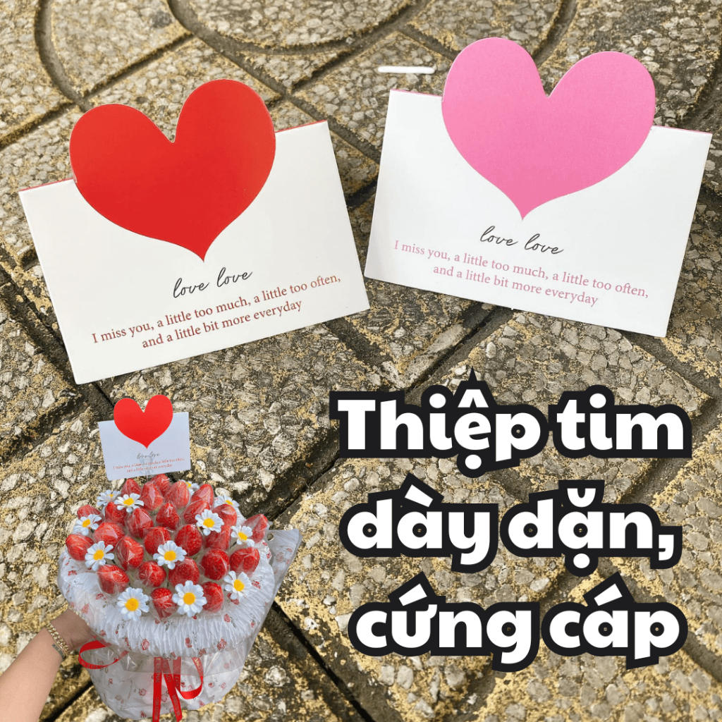 Cute heart card, sturdy card, sharp printing. | Shopee Philippines