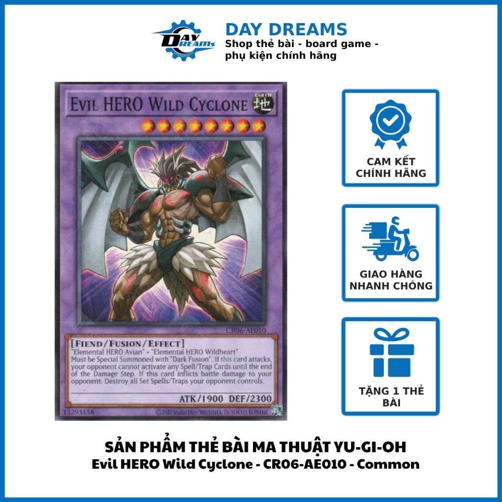 Genuine YUGIOH CARD: Evil HERO Wild Cyclone - CR06-AE010 - Common ...