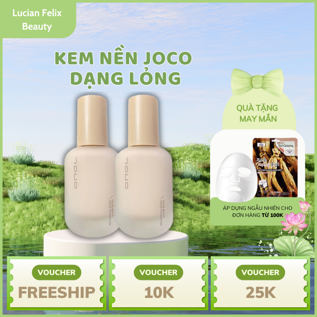 JOCO Liquid Foundation – Concealer, Oil Control, Waterproof, Lightweight, Moisturizing | Shopee ...