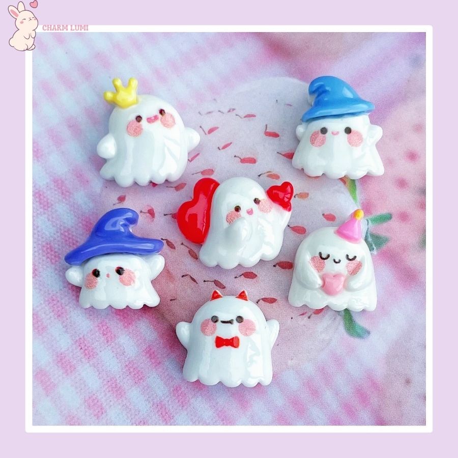 Cute Ghost Baby Charm Decorative Stickers, Lovely Handmade Accessories ...