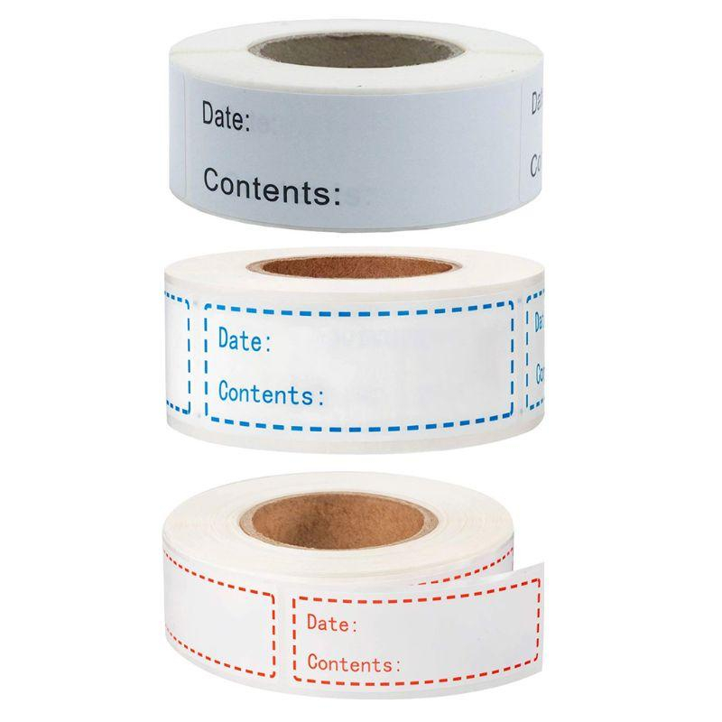 Roll of sticky notes to remember food names and expiration dates ...