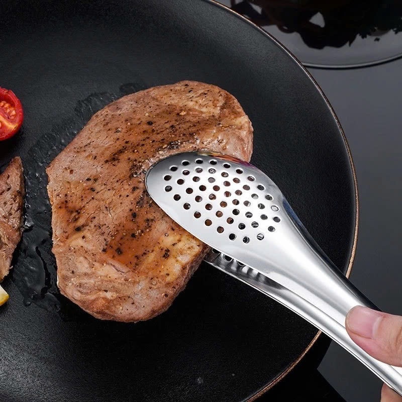 Food picker, round head honeycomb stainless steel tongs, easy, thick ...
