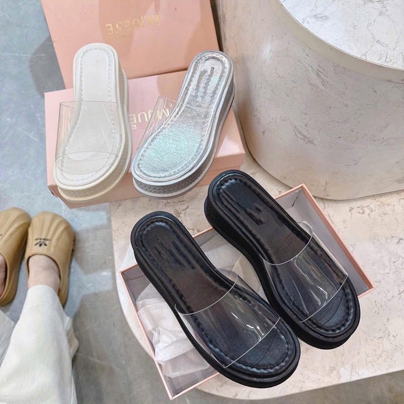 [3 COLORS] SUPER BEAUTIFUL SIMPLE MICA STRAP STYLE CANE SLIPPERS 7 ...