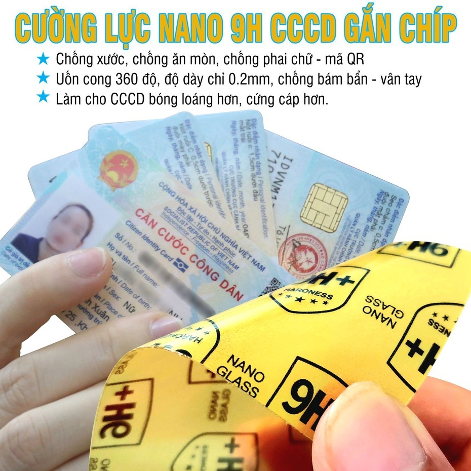 Combo of 10 sets of tempered stickers for CCCD Citizen Identification ...