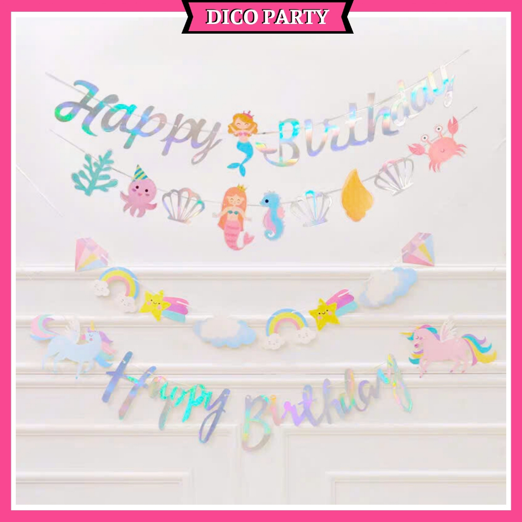 Happy birthday hanging string for birthday decoration in the shape of ...