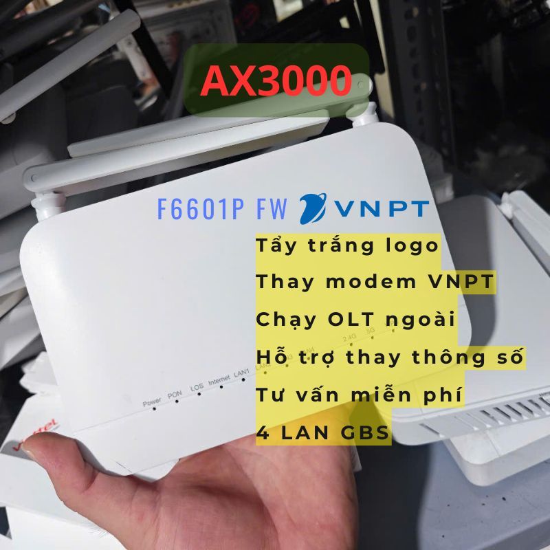 (FW F6201b VNPT) Optical modem F6601p wifi 6 ax3000, replace VNPT ...
