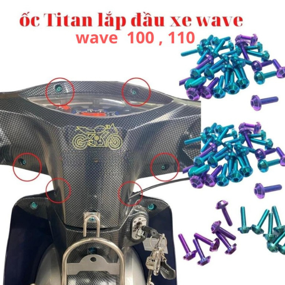 Gr5 titanium screws to install the head of the wave 2007 - 2025 100cc ...
