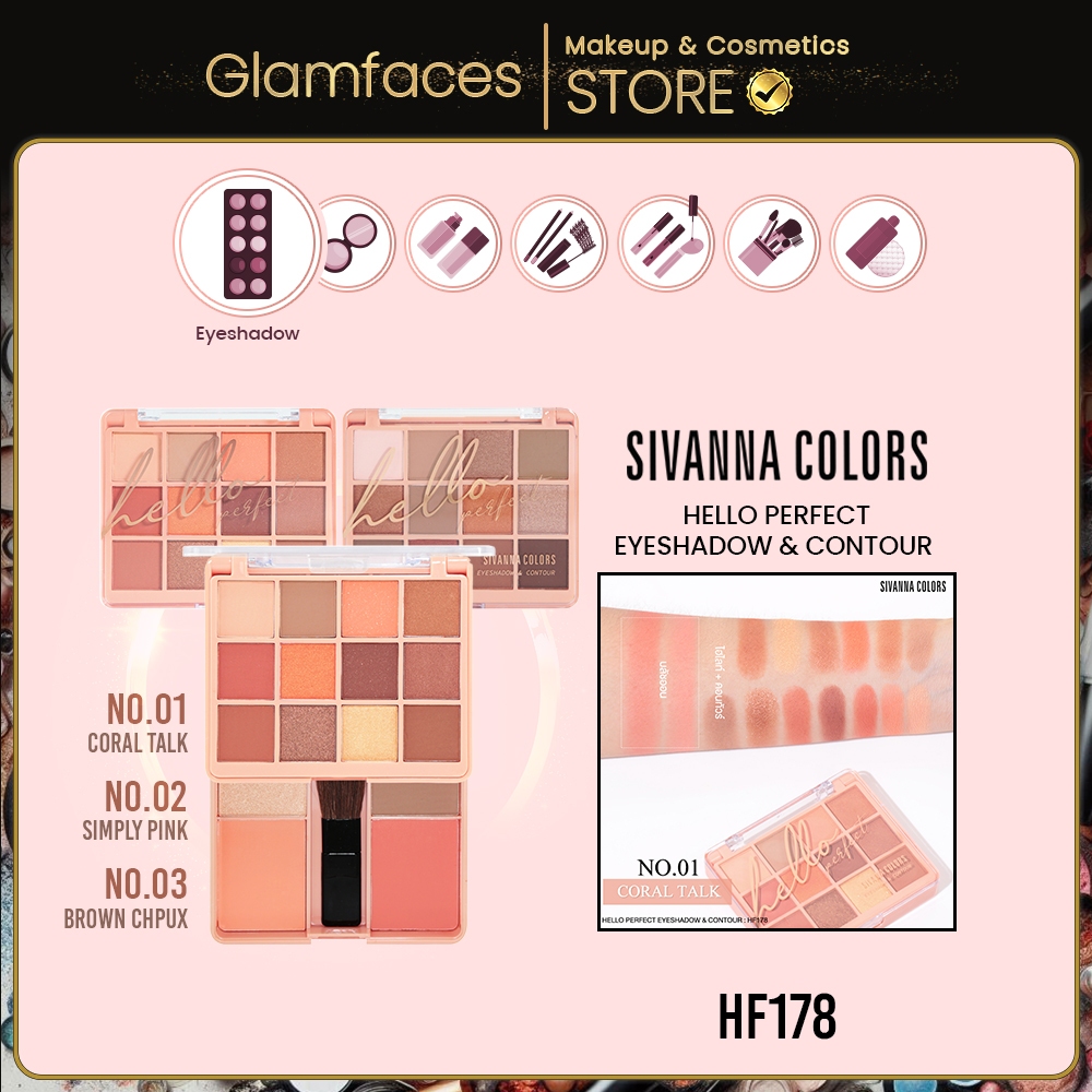 HF178 Sivanna Colors Hello Perfect Eyeshadow & Contour | Shopee Philippines