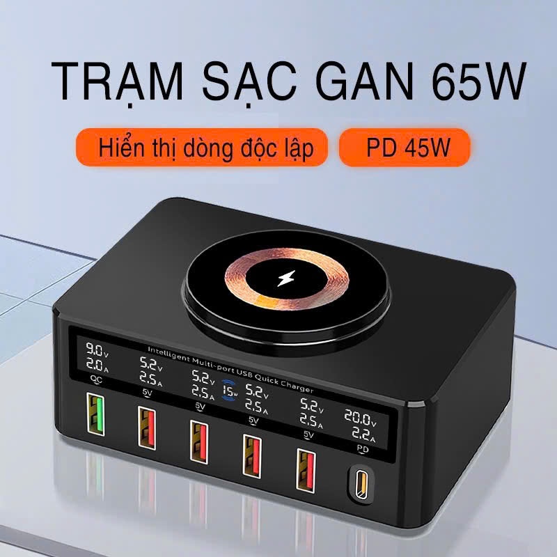 GAN 65W multi-function charging station | Shopee Philippines