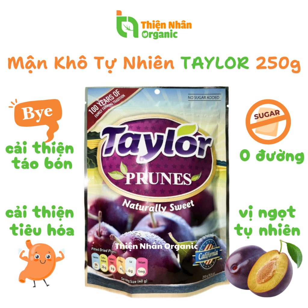 Taylor Prunes Naturally Sweet Natural Dried Plums Relieve Constipation ...