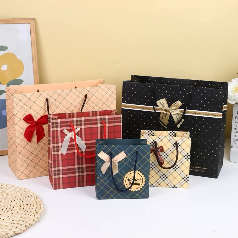 Luxury Checkered and Polka Dot Gift Bags in Many Sizes - Sam's Shop ...