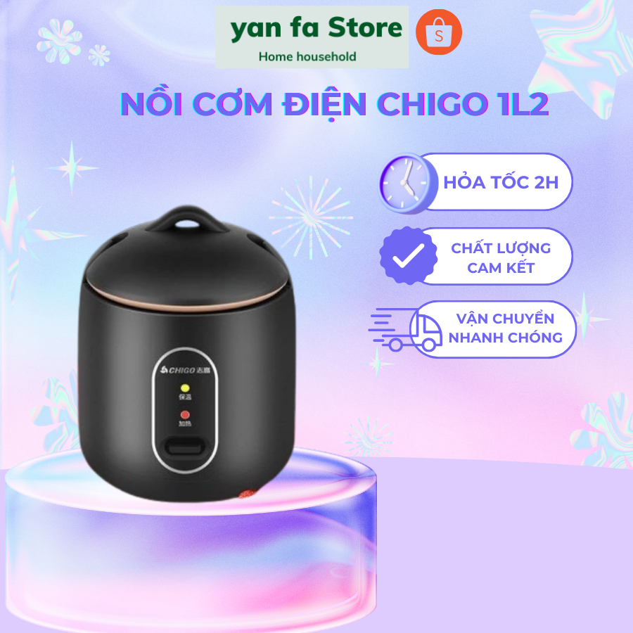 CHIGO Non-Stick Mini Rice Cooker 1L2 (RANDOM COLOR DELIVERY)-YFS ...