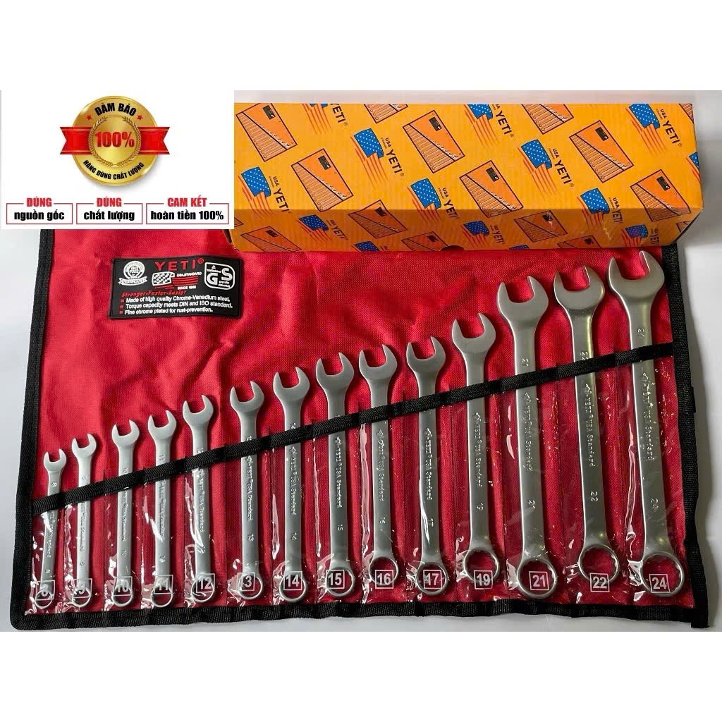 ZETY wrench set, 14-piece USA standard spanner set 8-24 mm | Shopee ...