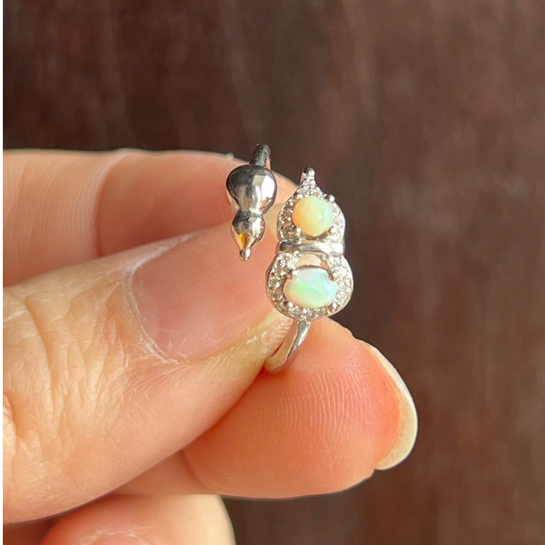 Freesize platinum-plated S925 engraved silver ring with current handle 16.5 mm (size 6.5) with 3 ...