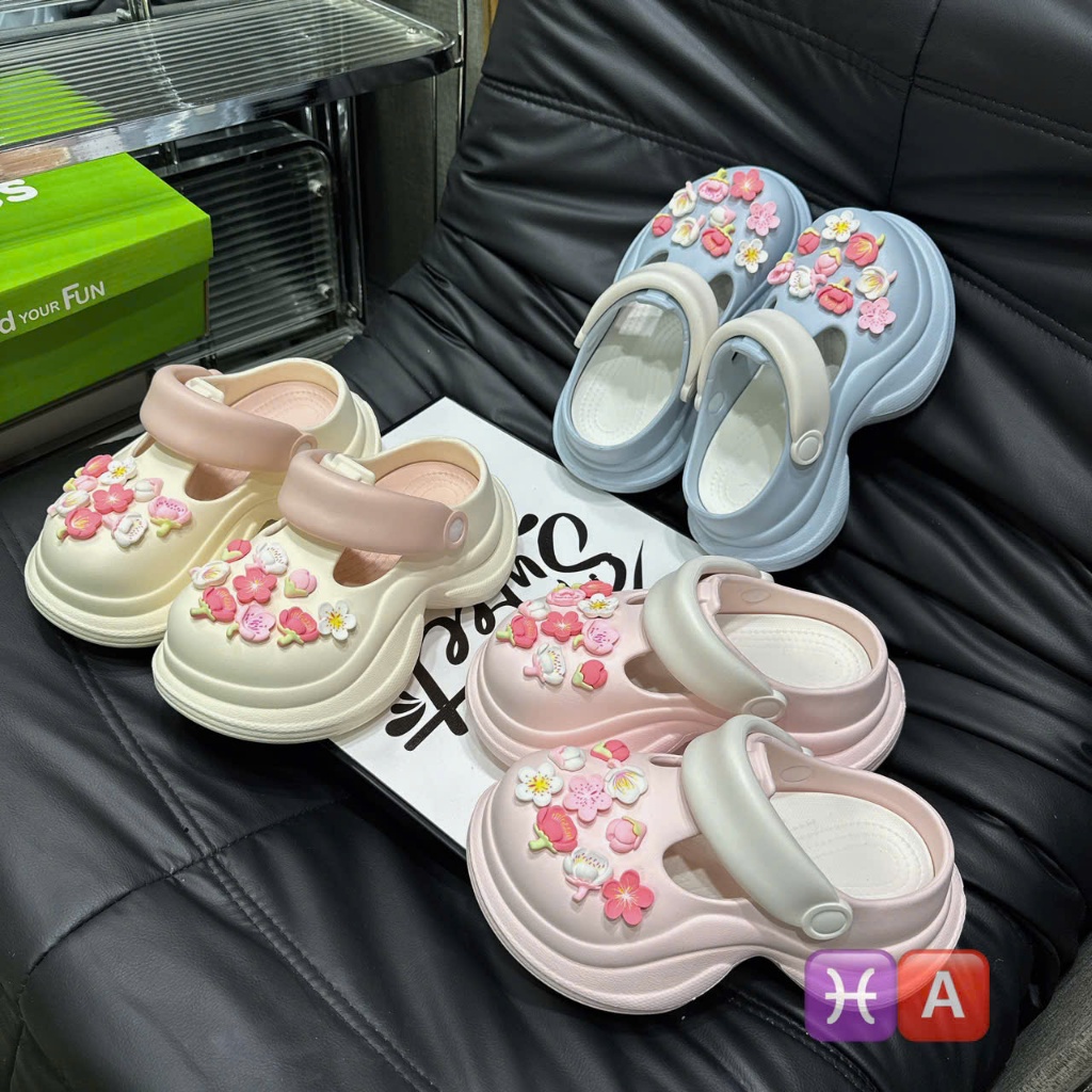 Sandals arrived in full 3 colors (with sticker as shown) | Shopee ...