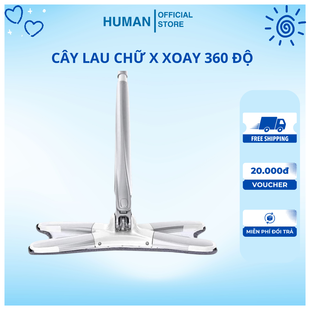 Smart Mop with 360 Degree Rotating Self-Winging X-shaped Mop Head ...