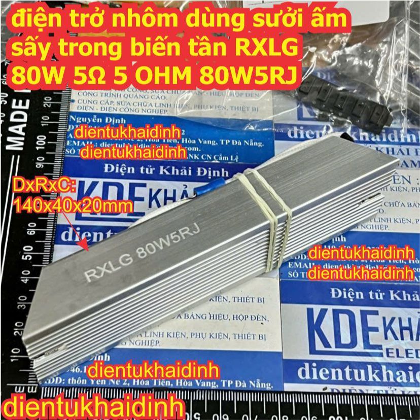 Aluminum resistor for heating and drying in inverter RXLG 80W 5Ω 5 OHM ...