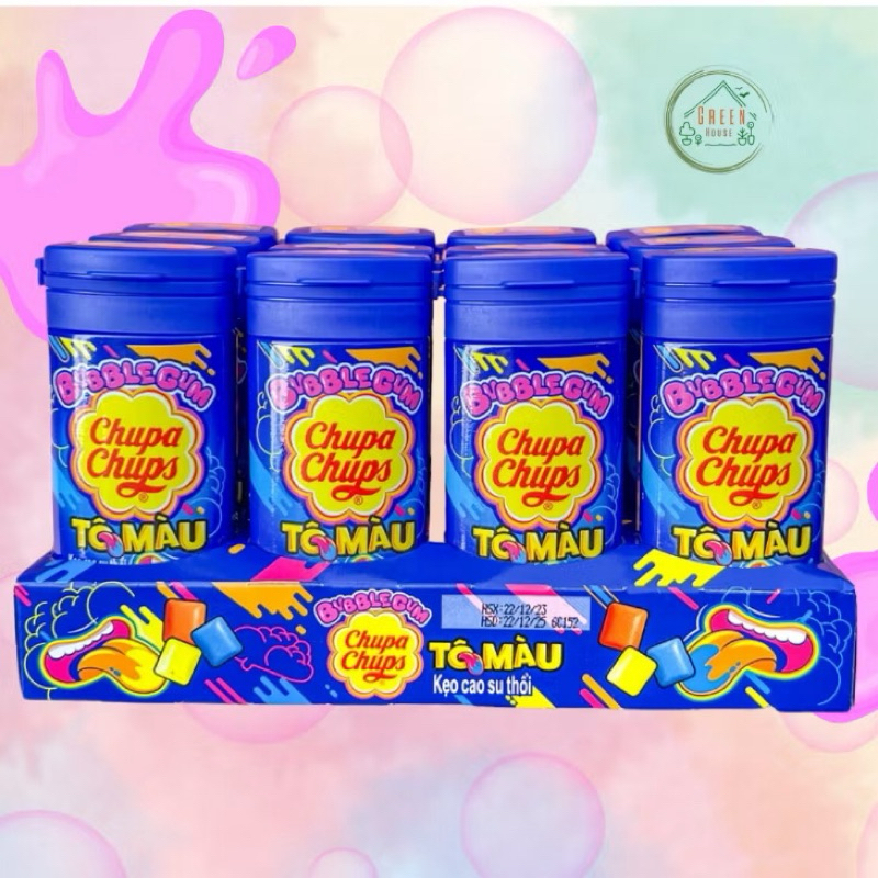 Chupa Chups Bubblegum Coloring Blowing Gum (Blister of 12 Boxes ...