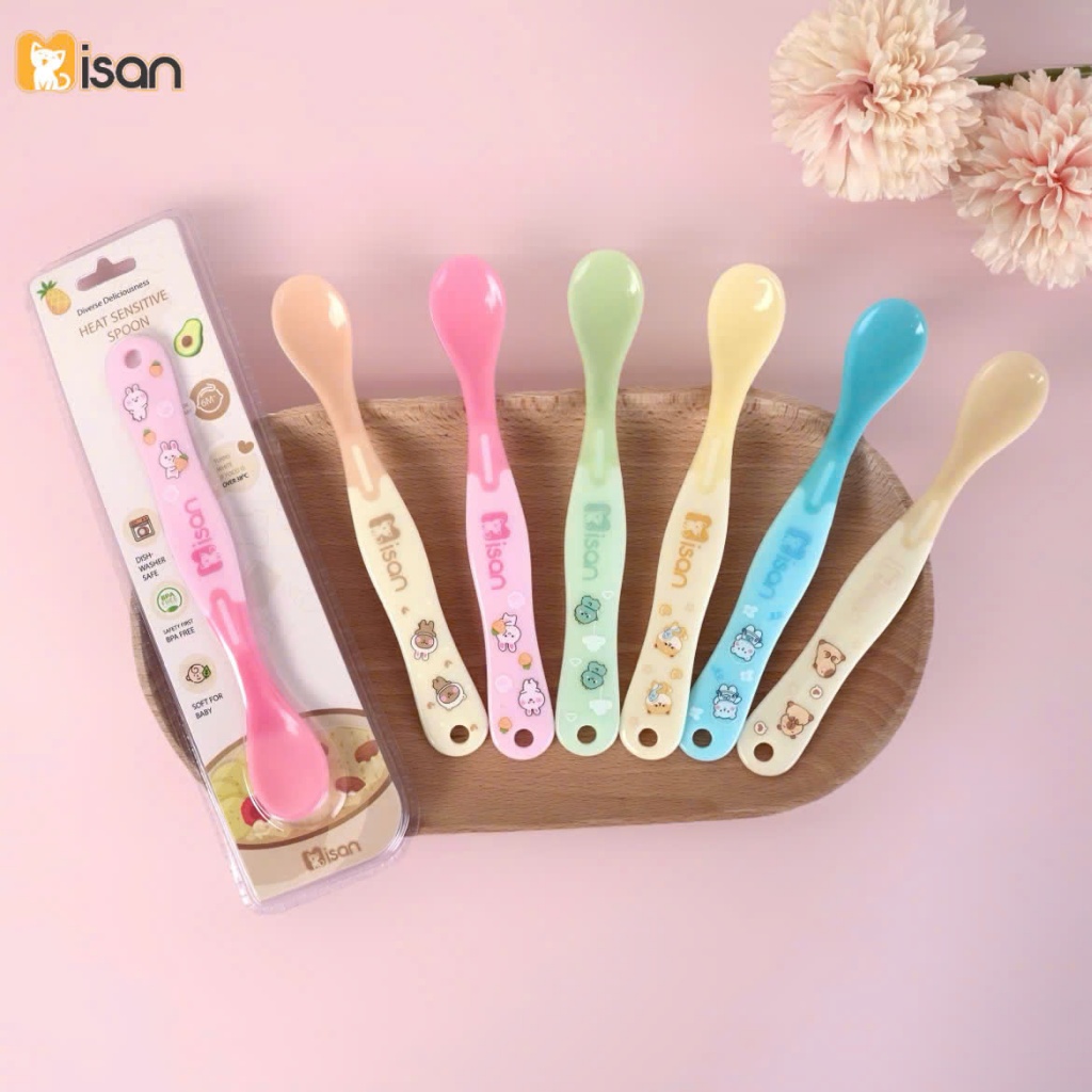 Misan heat sensor spoon, cute animal-shaped color-changing hot alarm ...