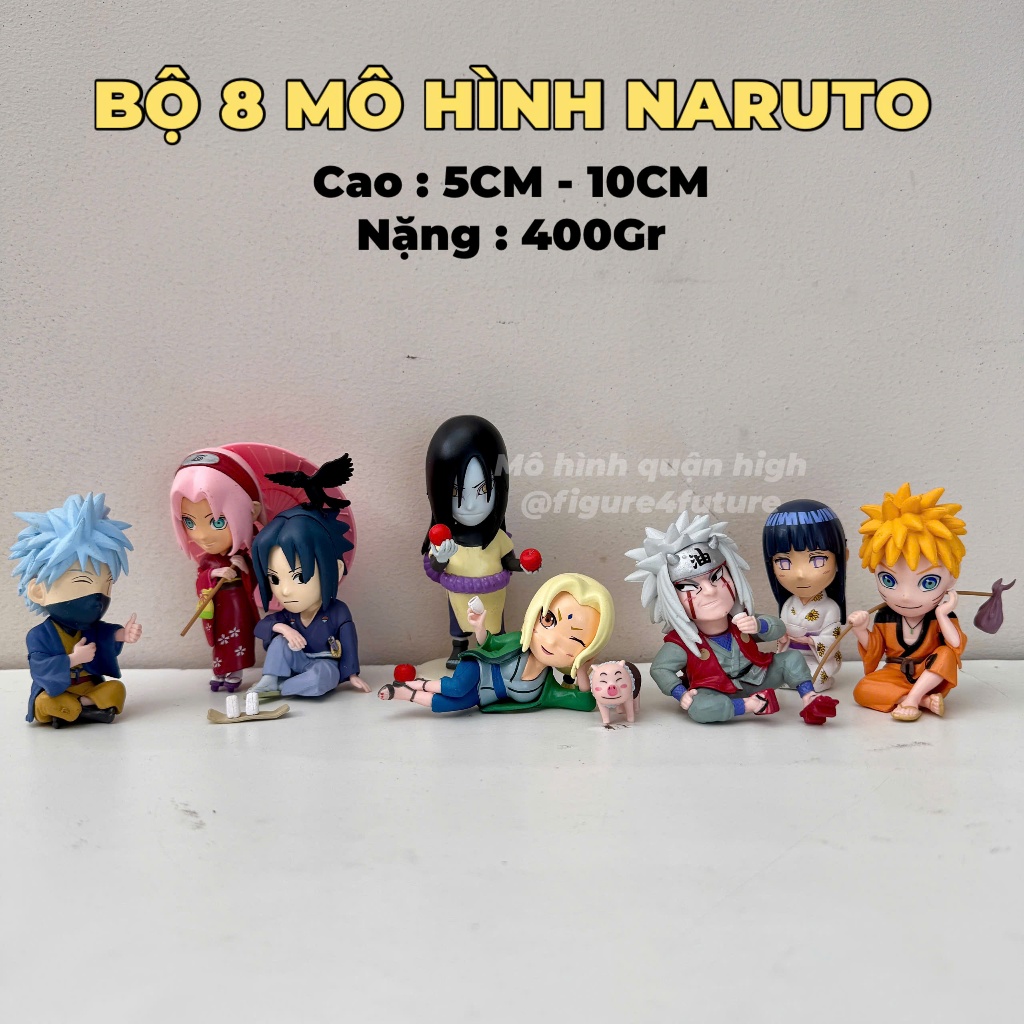 Set of 8 extremely cute chibi Naruto models - Complete set of 8 Naruto ...