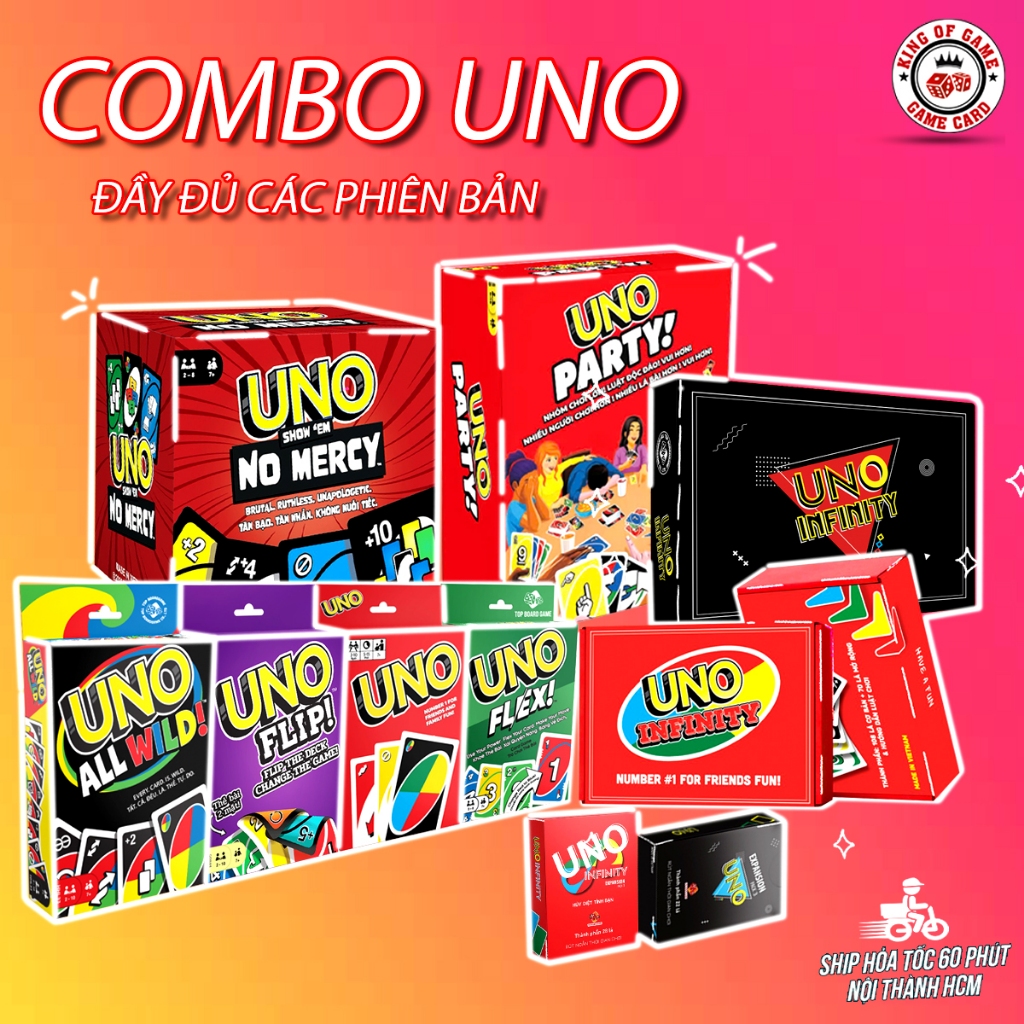 UNO Full Basic Version + Expansion uno card Boardgame for groups OF friends suitable for all ...