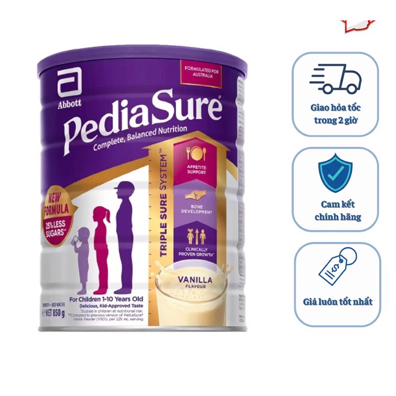 ( Expiry date 9/2025 ) PediaSure Australian Milk Vanilla Purple Cap ...