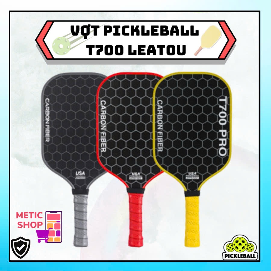 LEATOU 16mm Premium Pickleball Racket T700 PRO Professional, Honeycomb ...