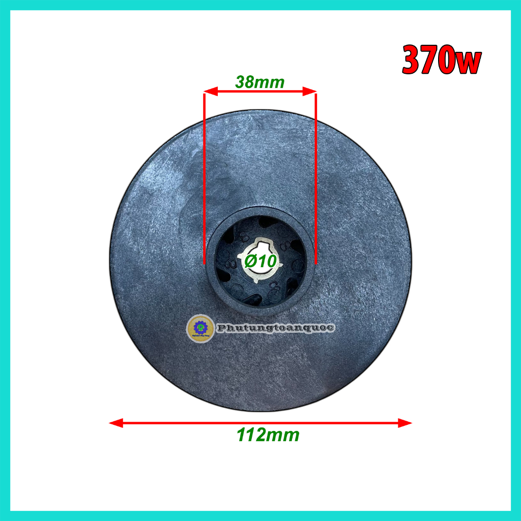 Pump Impeller 370w, Diameter 112mm, Shaft Hole 10mm (With Lavet Pin ...
