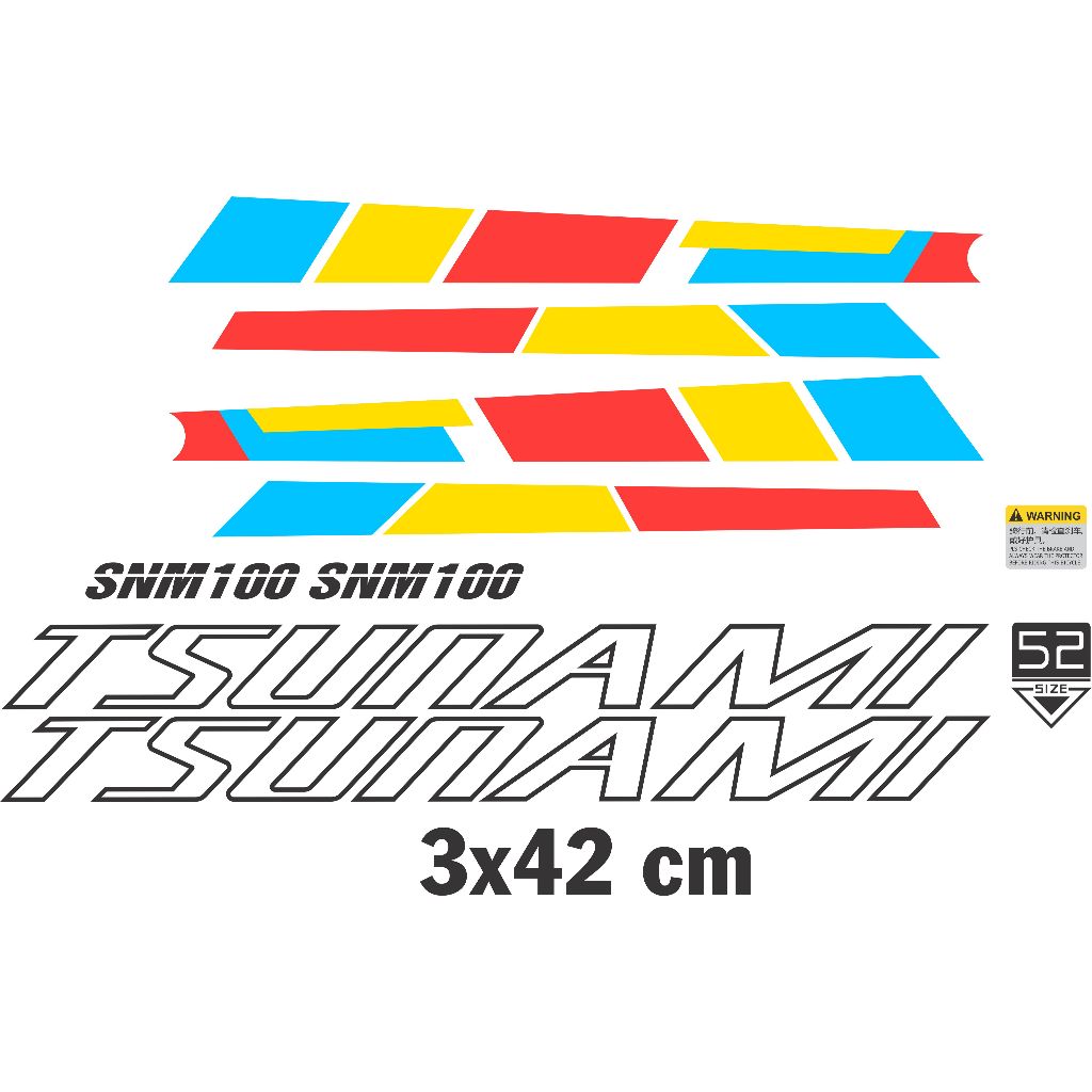 TSUNAMI SNM100 2018 sticker for bicycle frame | Shopee Philippines