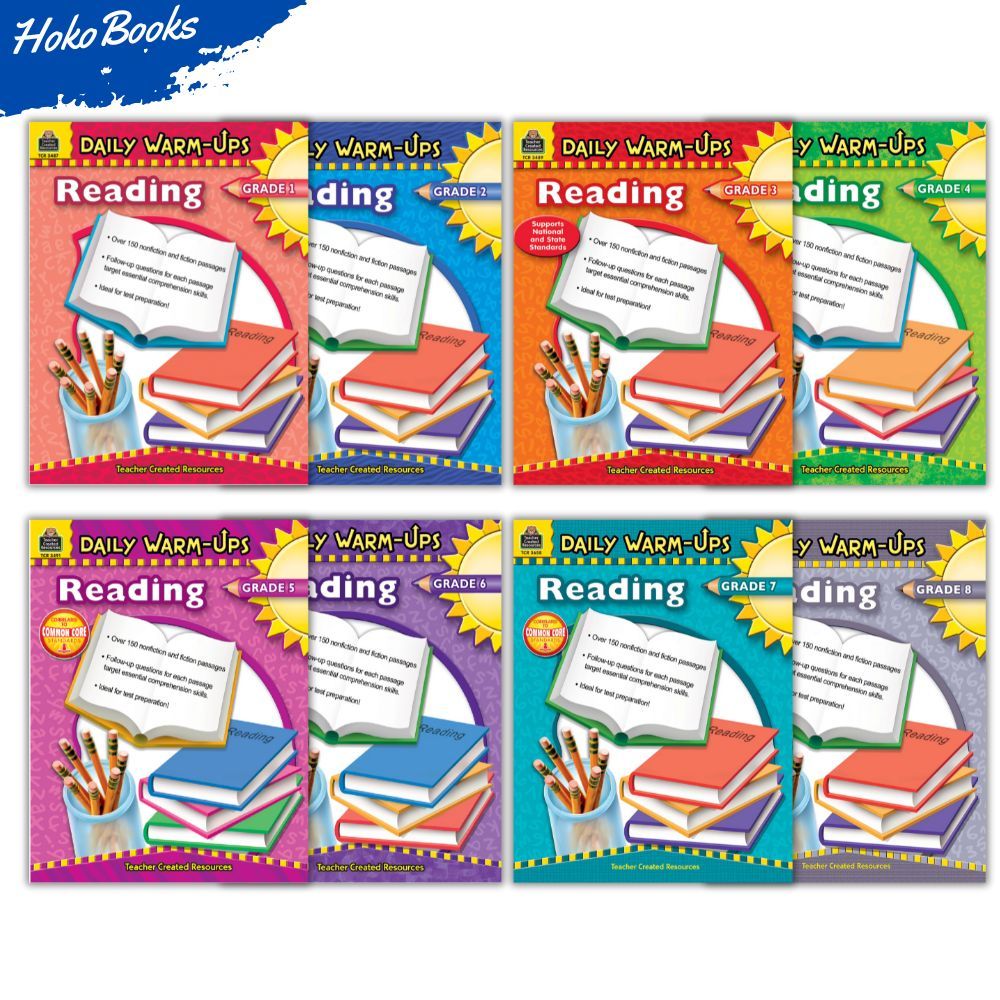 Reading Practice Book - Daily warm-up Reading - all 8 Grades 1,2,3,4,5 ...