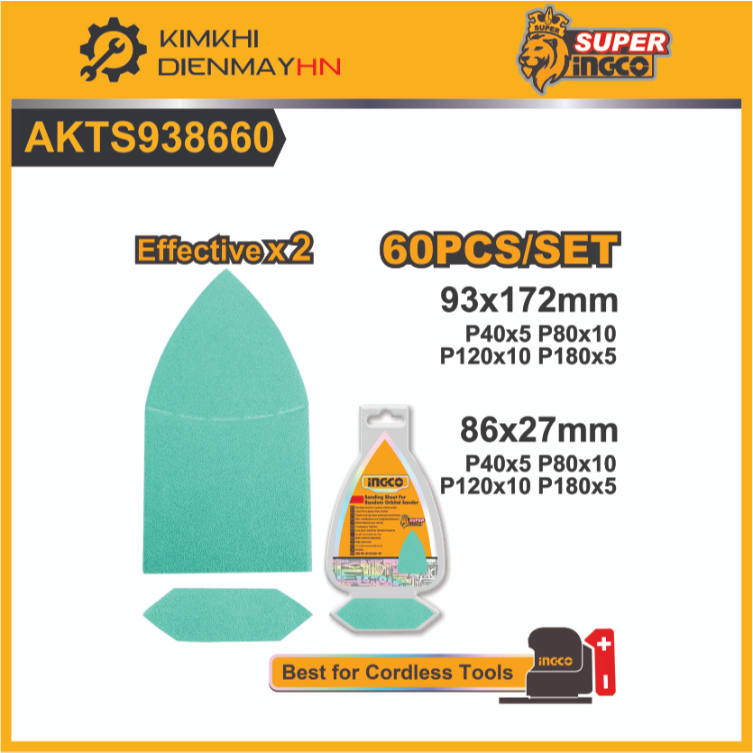 INGCO AKTS 60-piece sharp angle sanding paper938660 | Shopee Philippines