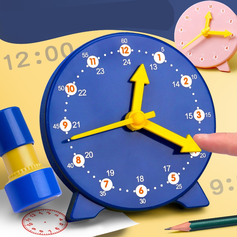 Teaching clock model for children (minute display, 12 hours or 24 hours ...