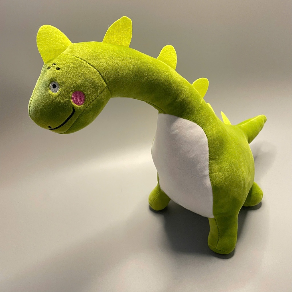Long-necked green dinosaur teddy bear, lovely soft stuffed animal ...