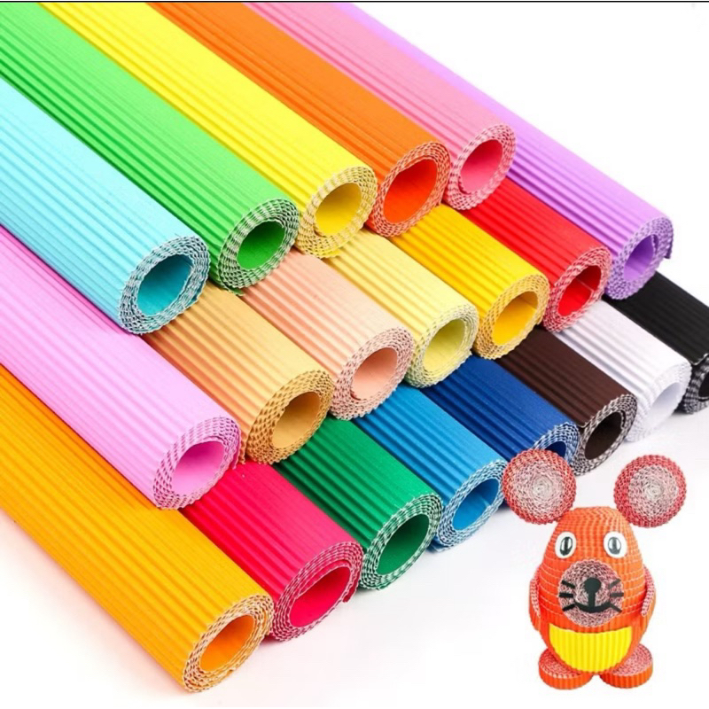 Colorful cartoon corrugated paper (50x70cm sheet) | Shopee Philippines