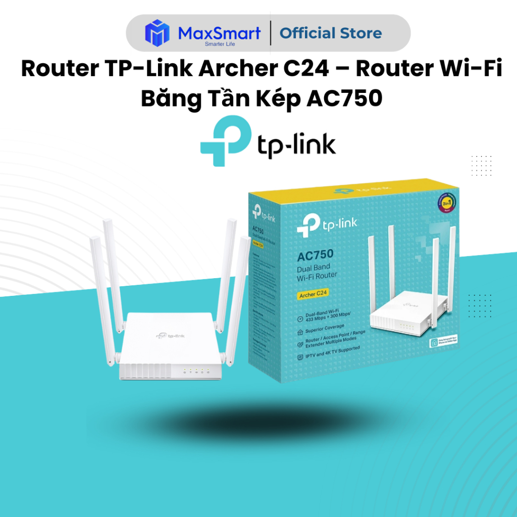 Tp-link Archer C24 Router – AC750 Dual Band Wi-Fi Router | Shopee Philippines
