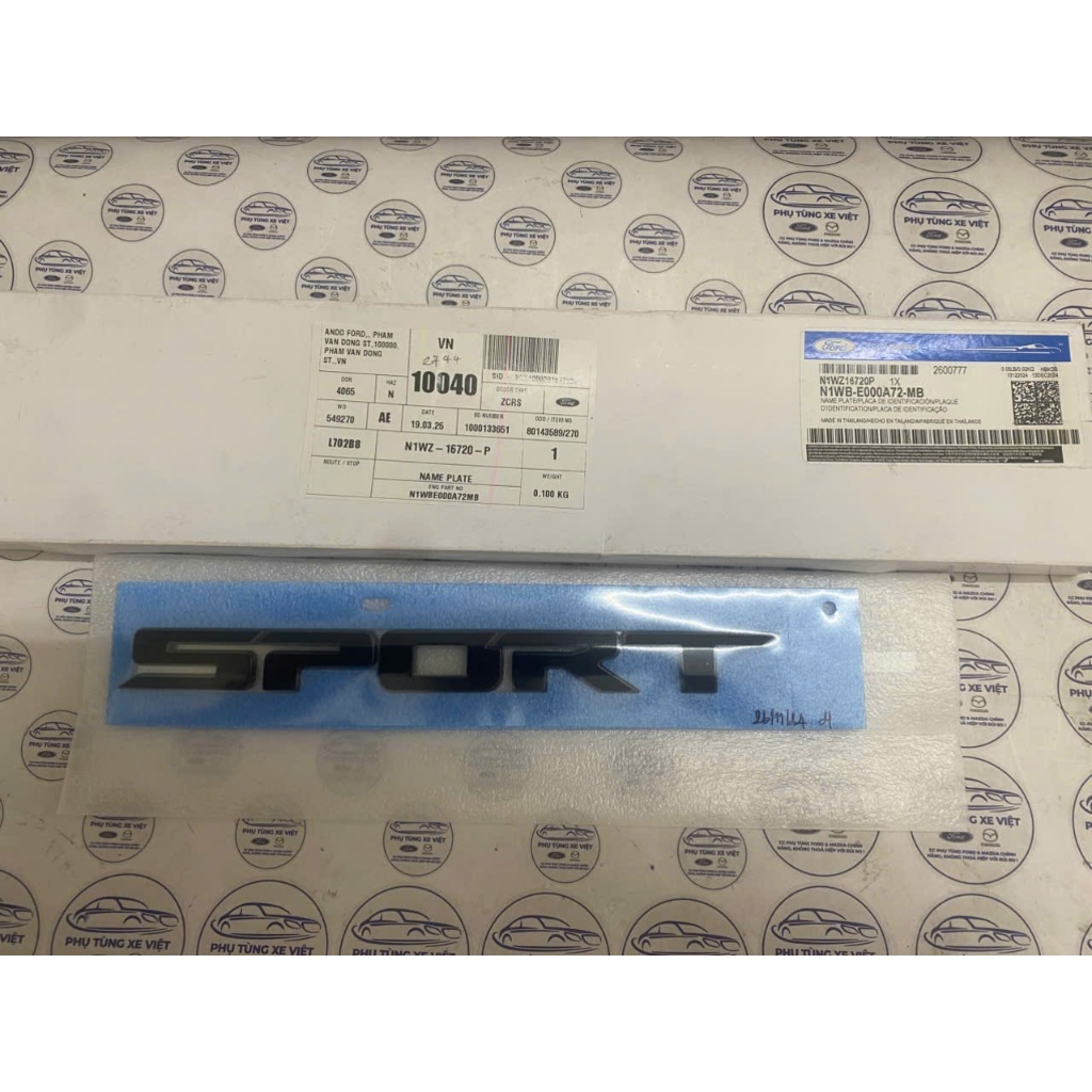 Black Sport lettering on Ranger car stickers, Sport stickers attached ...