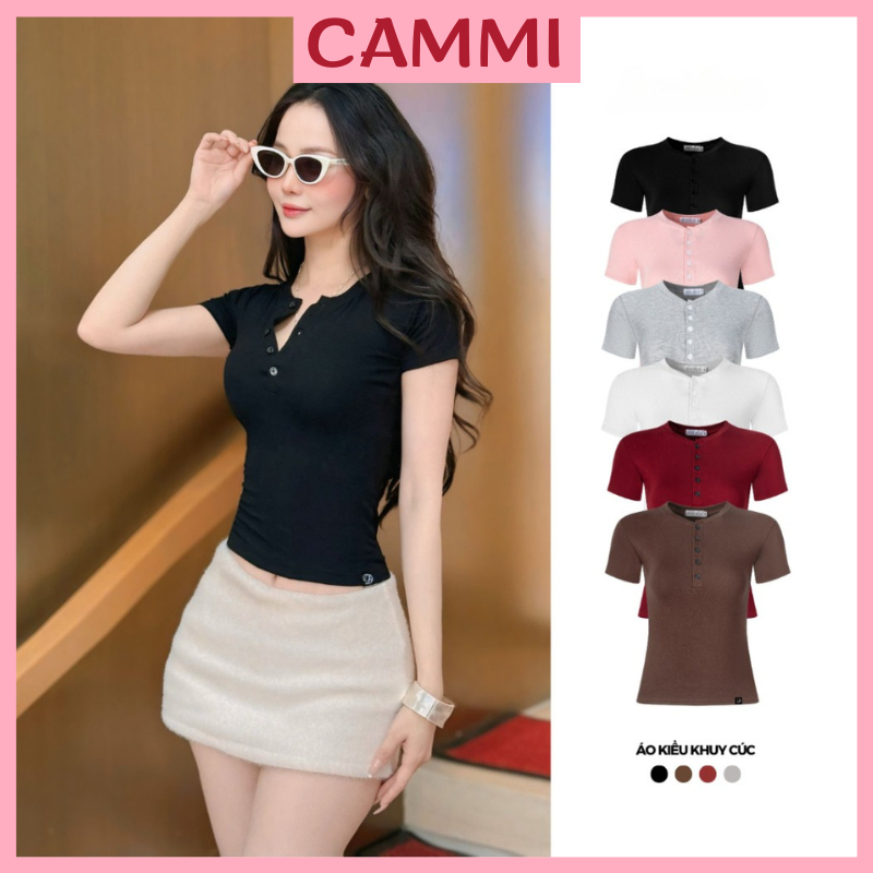 Women's t-shirt short sleeve button-down, body-hugging form, soft and ...