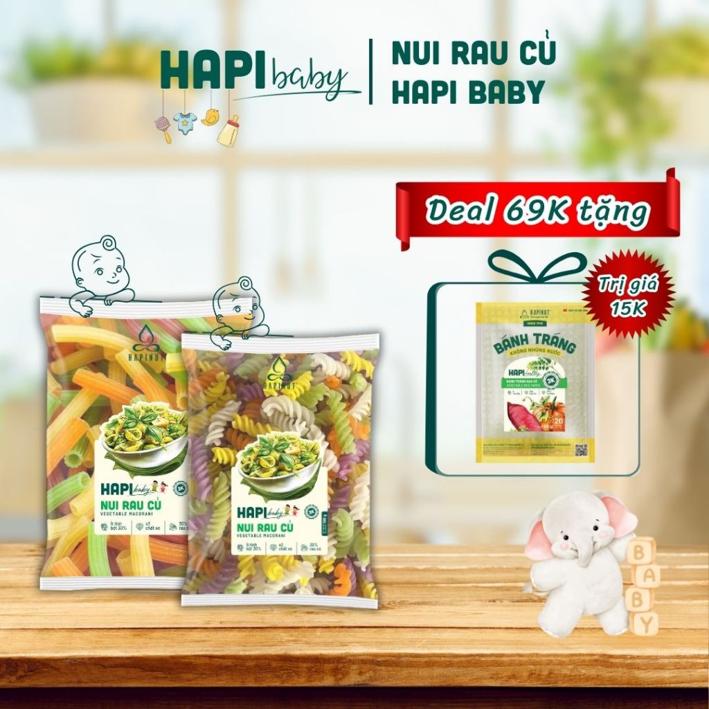 Hapi BABY Nutritional Vegetable Pasta - Low starch, High fiber - 100gr ...