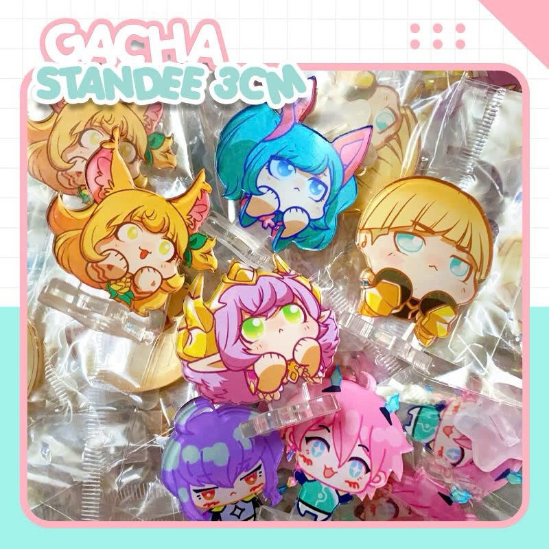 Gacha standee 3cm League of Legends, AOV standee, random dignity ...