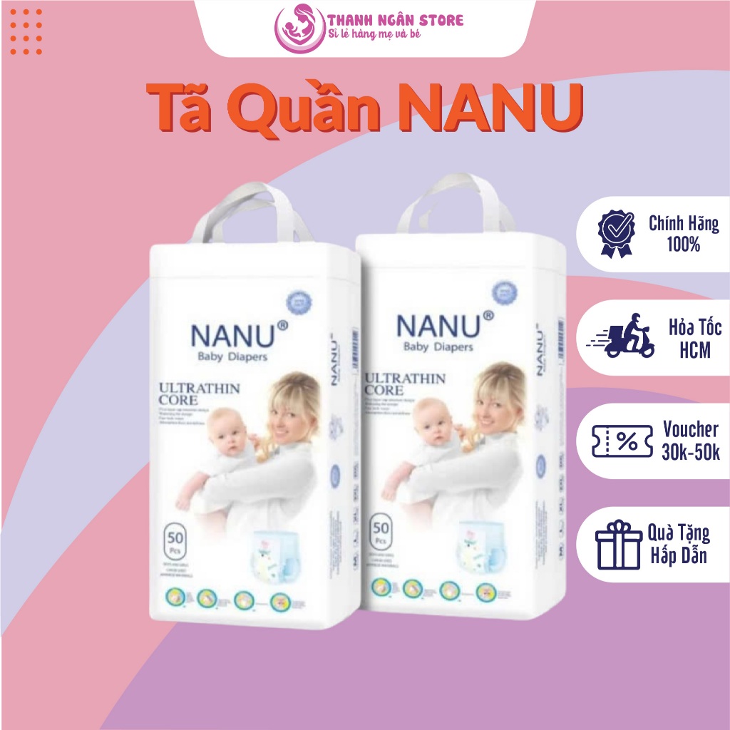 NANU Diapers - Soft NANU Diaper Pants - Premium Diaper Pants M50 L50 ...