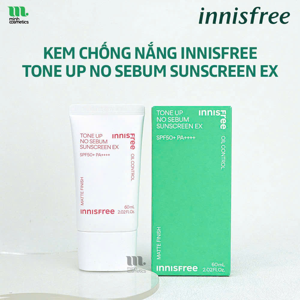 Innisfree Tone Up No Sebum Sunscreen EX SPF 50+ PA++++ (New) | Shopee Philippines