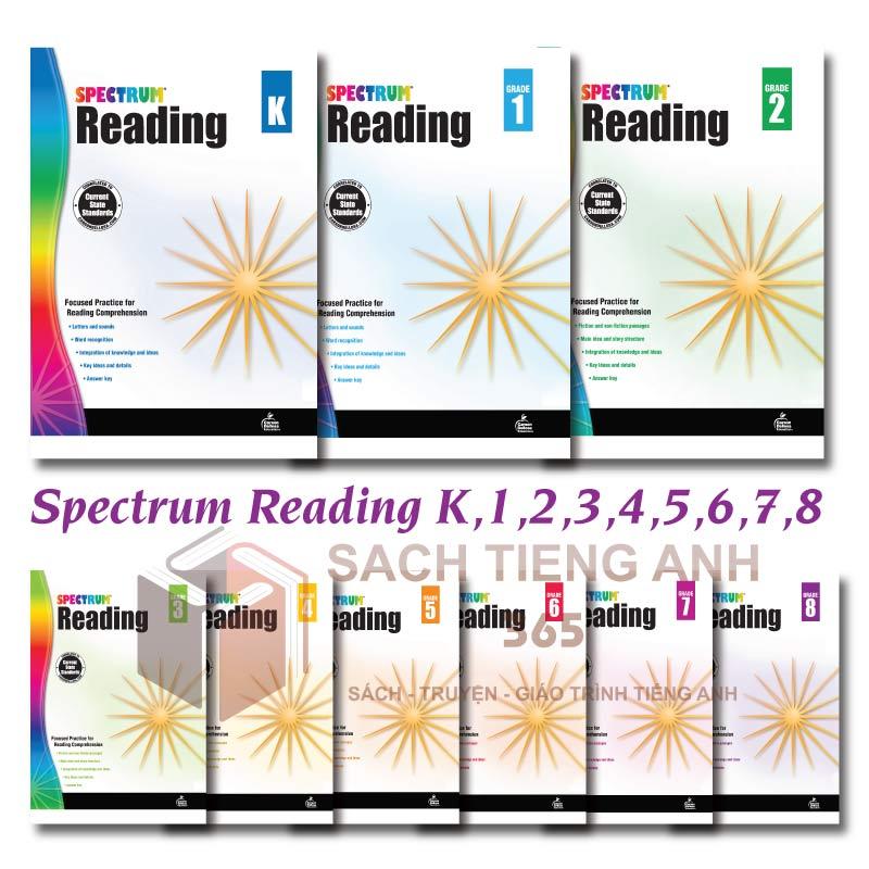 Book - Spectrum Reading - Grade K,1,2,3,4,5,6,7,8 - A4 size in color ...
