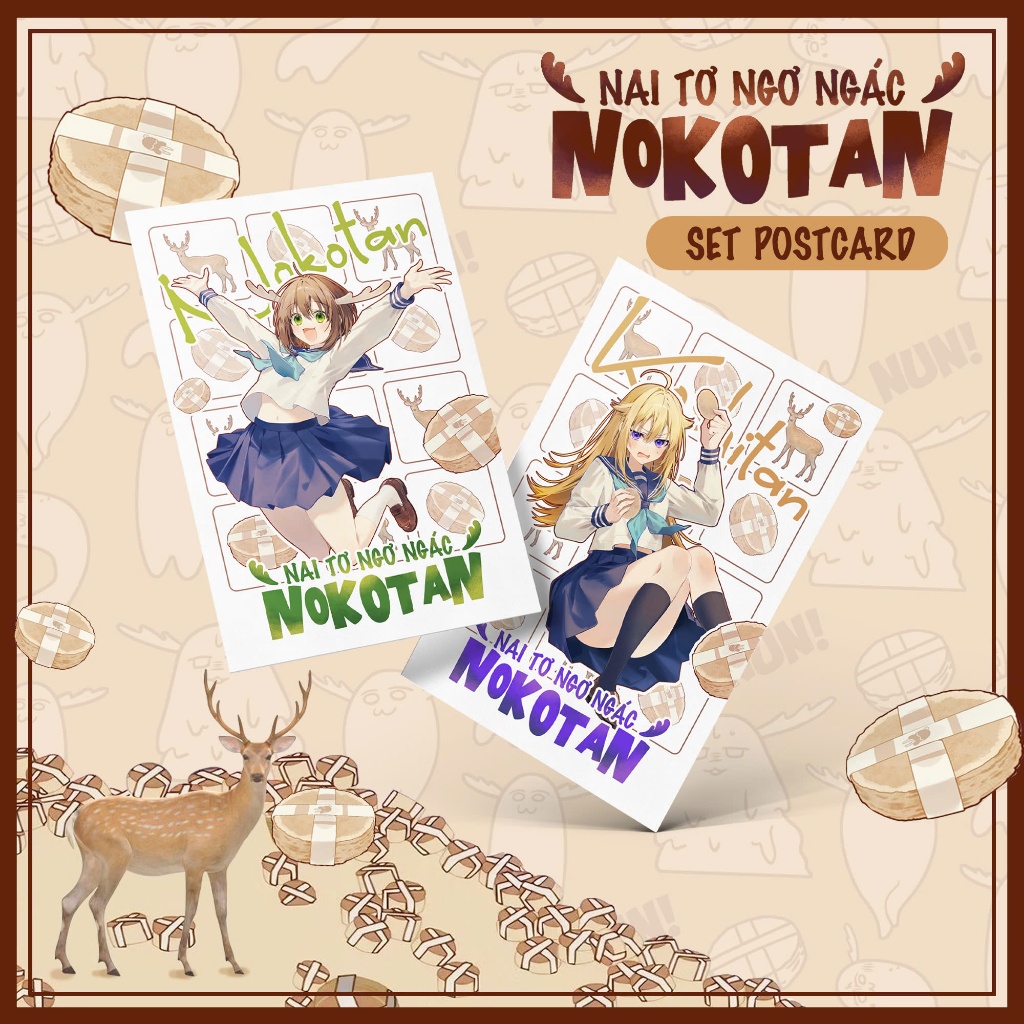 Postcard Set - Nokotan Character & Koshitan (Nokotan Silly Deer ...