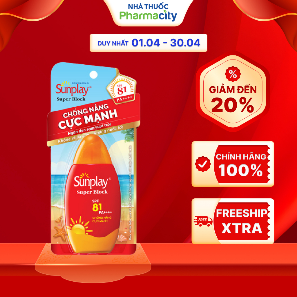 Sunplay Super Block Sunscreen Milk for Face and Body SPF81 PA++++ (70g ...