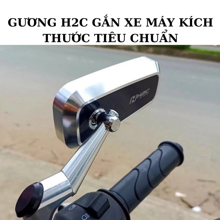 H2c Motorcycle Mirror Short Leg Full Aluminum Trendy (Can Be Mounted ...