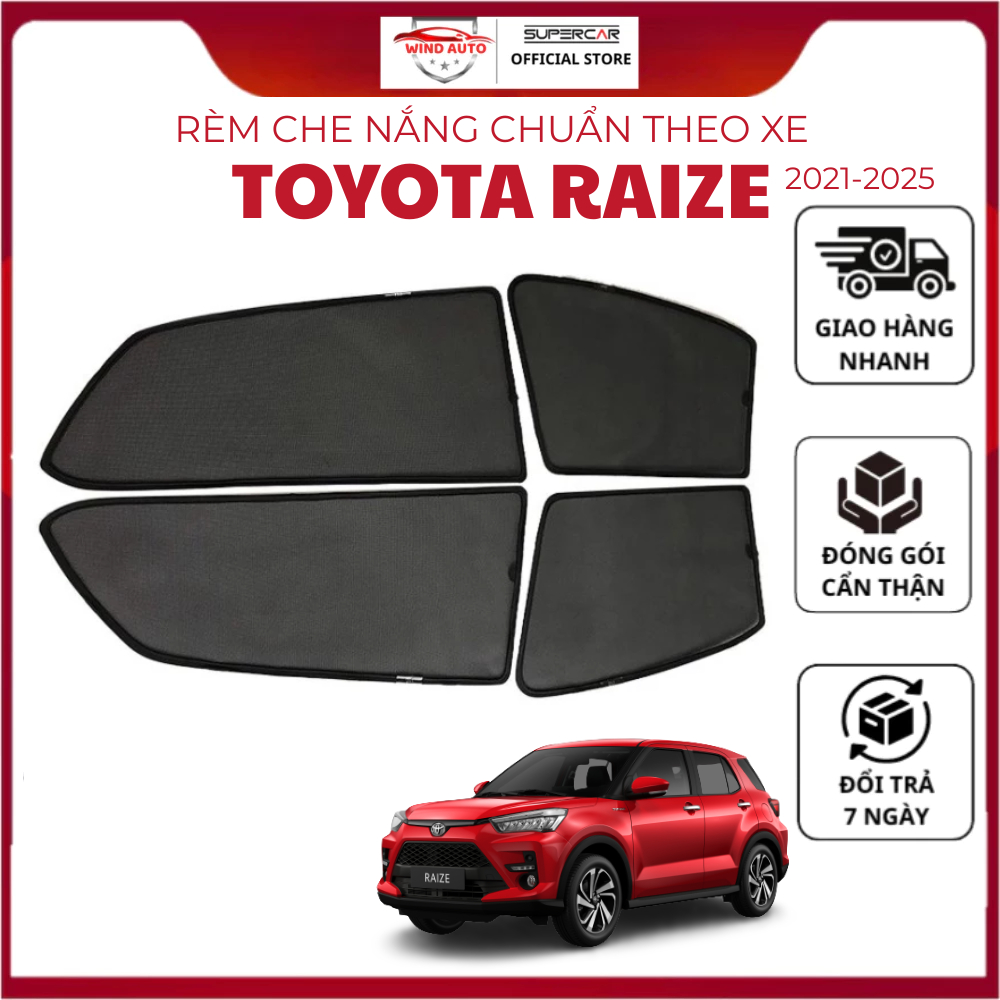 Toyota Raize 2021-2025 Magnetic Car Sun Shade Sun Protection, Anti-Ray ...