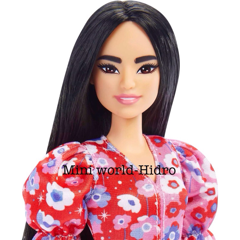 F62 Barbie Fashionistas Doll 177 with Long Black Hair & Color Block ...
