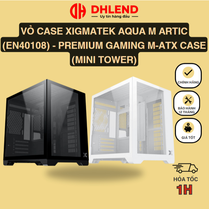 XIGMATEK AQUA M ARTIC CASE (EN40108) - PREMIUM GAMING M-ATX CASE (Mini ...