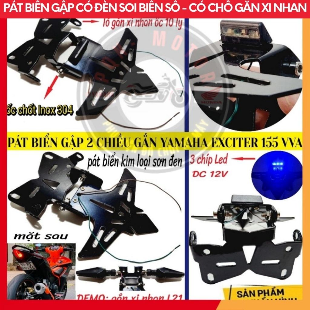 2-way Folding License Plate Mounted to Ex 150, Ex 155 VVA, Winner V1 ...