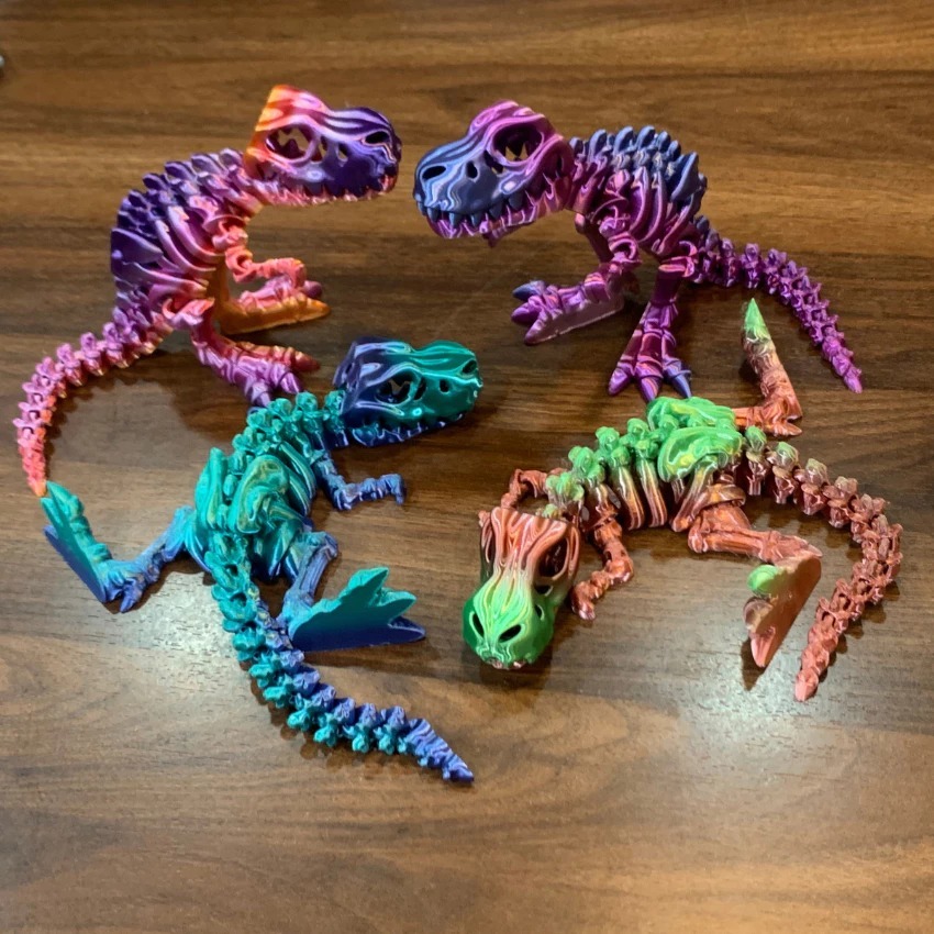 3D printed T-Rex dinosaur fossil model, size 26cm | Shopee Philippines